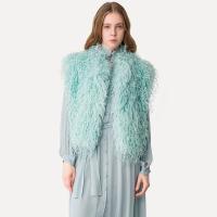 China Cotton Candy Faux Fur Waistcoat for sale