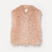 China Cotton Candy Faux Fur Waistcoat for sale