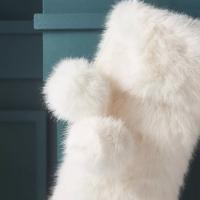 China Natural Faux Fur Christmas Tree Skirt Chloe Faux-Fur Stocking for sale