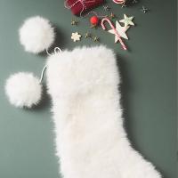 China Natural Faux Fur Christmas Tree Skirt Chloe Faux-Fur Stocking for sale