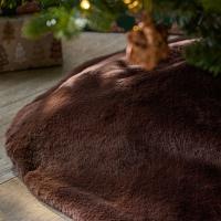 China Natural Faux Fur Christmas Tree Skirt Chloe Faux-Fur Stocking for sale