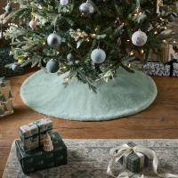 China Natural Faux Fur Christmas Tree Skirt Chloe Faux-Fur Stocking for sale