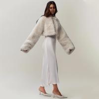 China Velvet Ribbon Faux Fur Jacket for sale