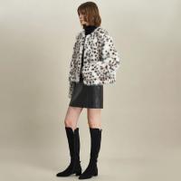 China Premium Faux Fur Snow Leopard Jacket for sale