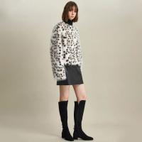 China Premium Faux Fur Snow Leopard Jacket for sale