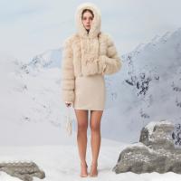 China Women’s Faux Fur Hooded Jacket for sale