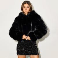 China Women’s Faux Fur Hooded Jacket for sale