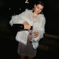 China Textured Faux Fur Jacket for sale