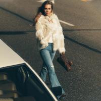China Textured Faux Fur Jacket for sale