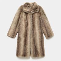 China Neutral Faux Fur Long Coat for sale