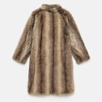 China Neutral Faux Fur Long Coat for sale