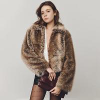 China Short Cropped Faux Fur Jacket for sale
