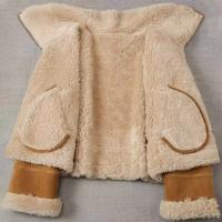 China Faux Chamois Leather Faux Sheep Fur Biker Jacket for sale