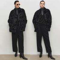 China Persian Lamb Faux Fur Coat with Stand-up Collar Cruelty-Free Hip-length Loose Outerwear for Women for sale