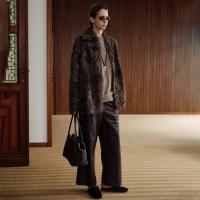 China Persian Lamb Faux Fur Coat with Stand-up Collar Cruelty-Free Hip-length Loose Outerwear for Women for sale