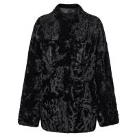 China Persian Lamb Faux Fur Coat with Stand-up Collar Machine Washable and High Abrasion Resistance for sale
