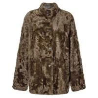 China Persian Lamb Faux Fur Coat with Stand-up Collar Machine Washable and High Abrasion Resistance for sale