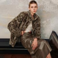 China Persian Lamb Faux Fur Coat with Stand-up Collar Machine Washable and High Abrasion Resistance for sale