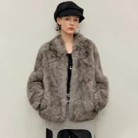 China Lightweight V-neck Customizable Persian Lamb Faux Fur Jacket for Women's Quiet Luxury Outerwear for sale