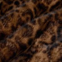 China Old Hollywood Glam Leopard Faux Fur Jacket - Waist-length Single-breasted Jacket with 100% Recycled Polyester for sale