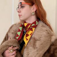 China Contrasting Color Persian Lamb Style Faux Fur Coat with 115cm Length for Women for sale