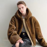 China Faux Mink Fur Hooded Casual Jacket for sale