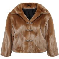 China Fall and Winter Faux Fur Coat with High Abrasion Resistance, Polyester Lining, and Hook-and-eye Closure for sale
