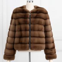 China Faux Mink Fur Jacket Zipper Button Closure Colors Support Customization Elegant Warm Coat for Seasonal Fashion Retailers for sale