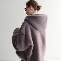 China Faux Mink Fur Hooded Casual Jacket for sale