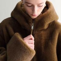China Faux Mink Fur Hooded Casual Jacket for sale