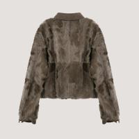 China Barnfit Leather Patching Faux Fur Jacket for sale