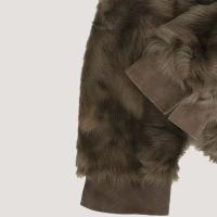China Barnfit Leather Patching Faux Fur Jacket for sale