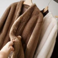 China V-neck Custom-made Faux Mink Fur Jacket for sale