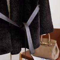 China V Collar Lacon Faux Fur Coat for sale
