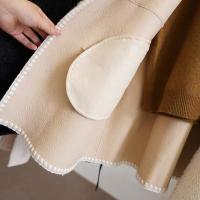 China V Collar Lacon Faux Fur Coat for sale