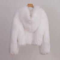 China Faux Fox Fur Double-Sided Hooded Jacket for sale
