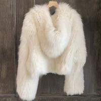China Faux Fox Fur Double-Sided Hooded Jacket for sale