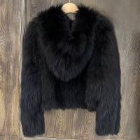 China Faux Fox Fur Double-Sided Hooded Jacket for sale