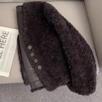 China V Neck Short Faux Sheep Fur Jacket for sale