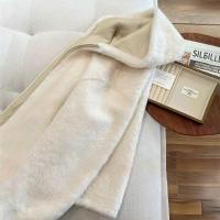 China Merino Faux Fur Hooded Coat for sale