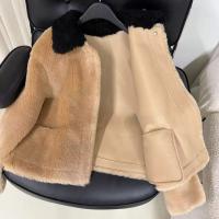 China High Insulation Customizable Colors Regular Fit Faux Fur Jacket with Lapel Design for sale