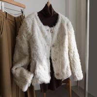 China Glossy Faux Persian Lamb Fur Jacket for sale