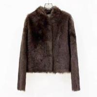 China Minimalist V neck Tuscan Faux Fur Jacket for sale