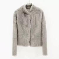 China Minimalist V neck Tuscan Faux Fur Jacket for sale