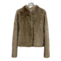 China Minimalist V neck Tuscan Faux Fur Jacket for sale