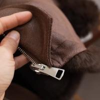 China Double Sided Faux Rabbit Fur Leather One Piece Coat for sale