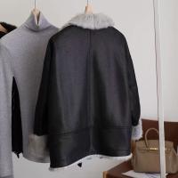 China Double Sided Faux Rabbit Fur Leather One Piece Coat for sale