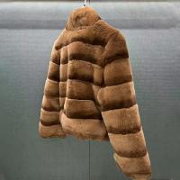 China Standing Collar Faux Rex Rabbit Fur Jacket for sale