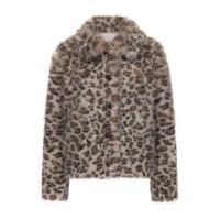China Leopard print Deer Print Faux Fur Jacket for sale