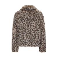 China Leopard print Deer Print Faux Fur Jacket for sale